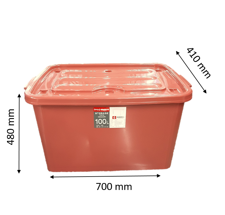 Makroclick | PLASTIC CONTAINER-100 LI WITH WHEEL-SAVEPAK