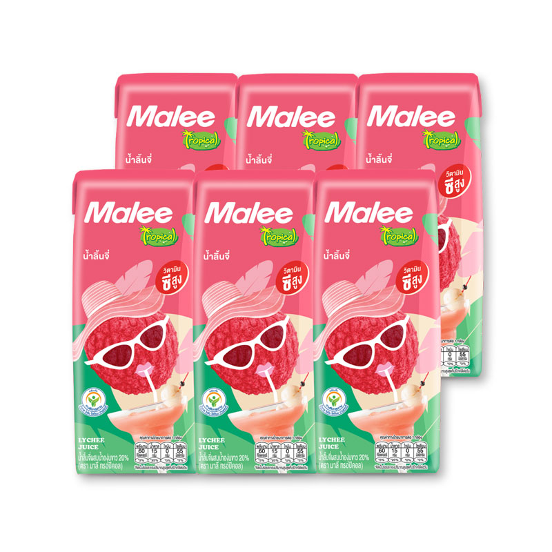 Makroclick | Malee Tropical Lychee Juice 20% 180 ml x 6 pcs