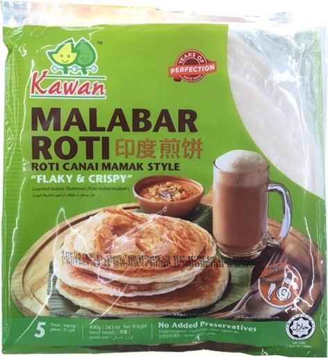 Makroclick | KAWAN Frozen Malabar Roti 400G x 24